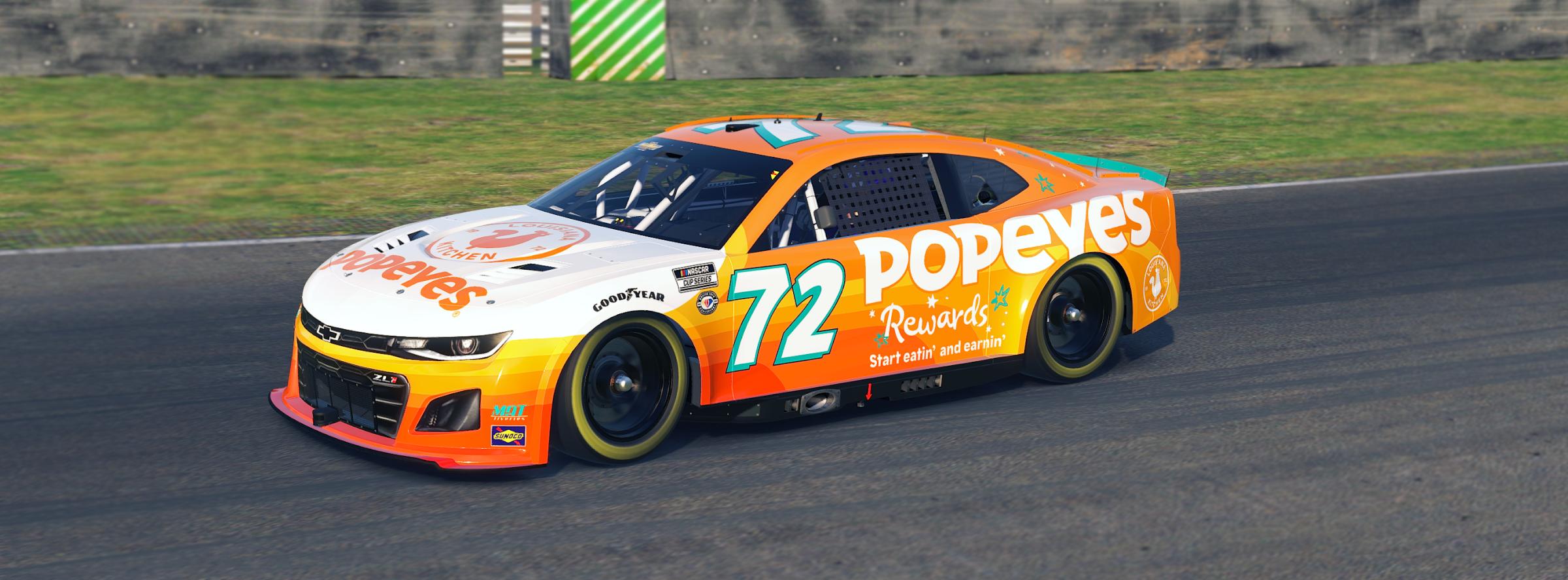 Popeyes NASCAR Cup Camaro ZL1 by Matthew A Tomelleri - Trading Paints