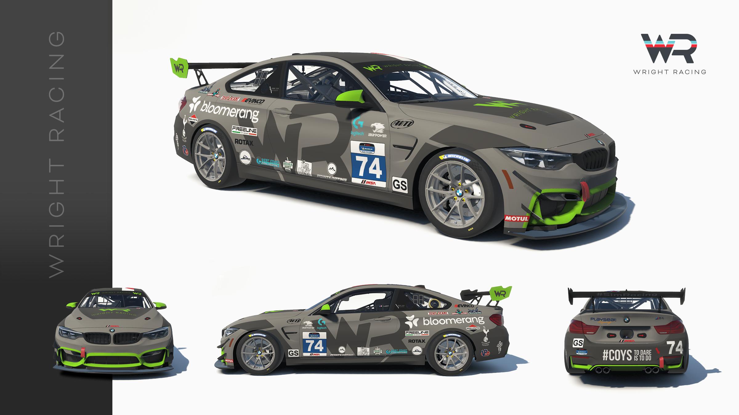 Wright Racing BMW M4 GT4 - V02 by Shay W. - Trading Paints