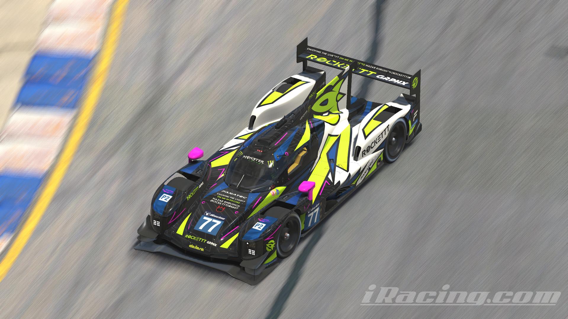 rockettt grphx Monster lmp2 livery by Nazar Khrushch - Trading Paints