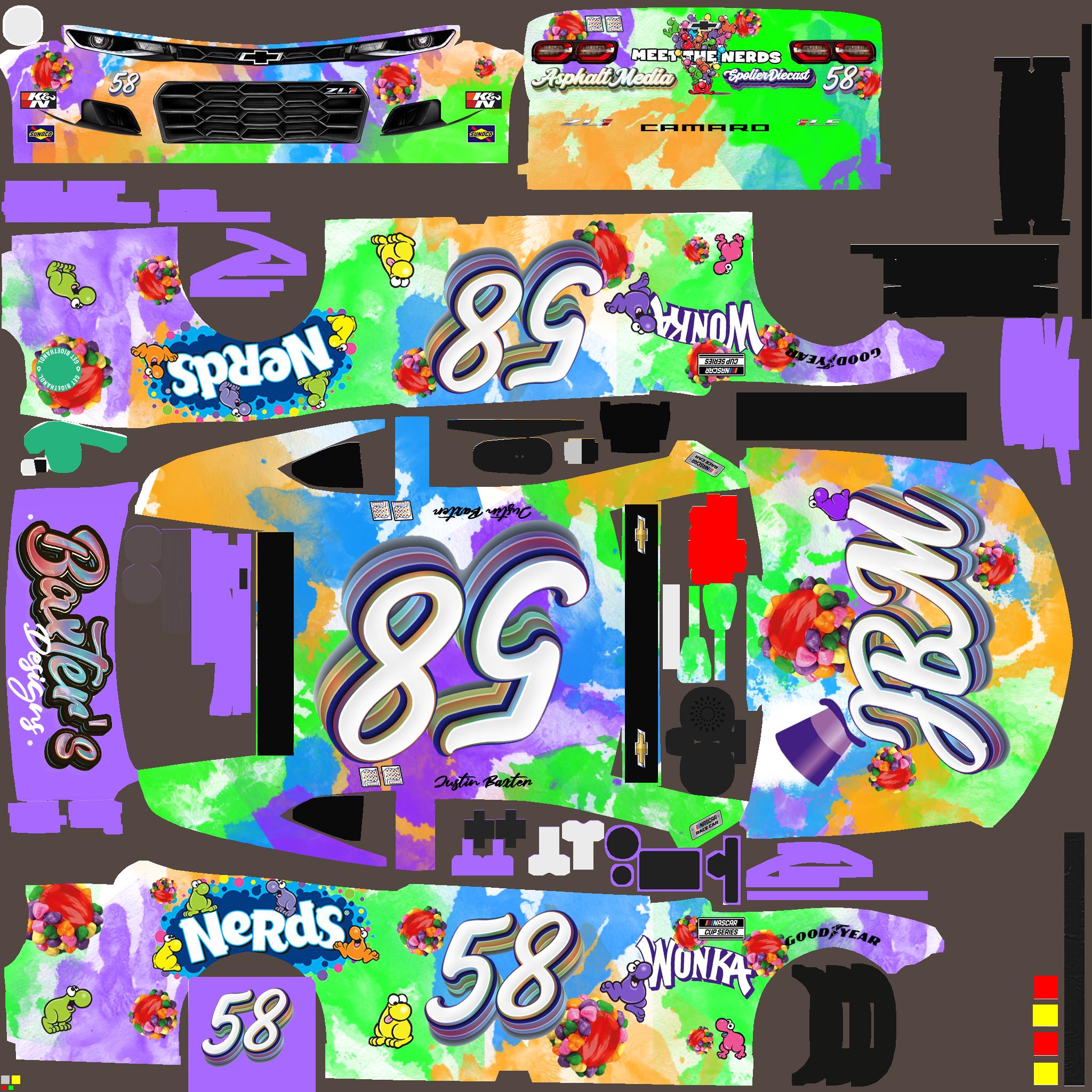 #58 Candy Land 200 by Justin Baxter - Trading Paints