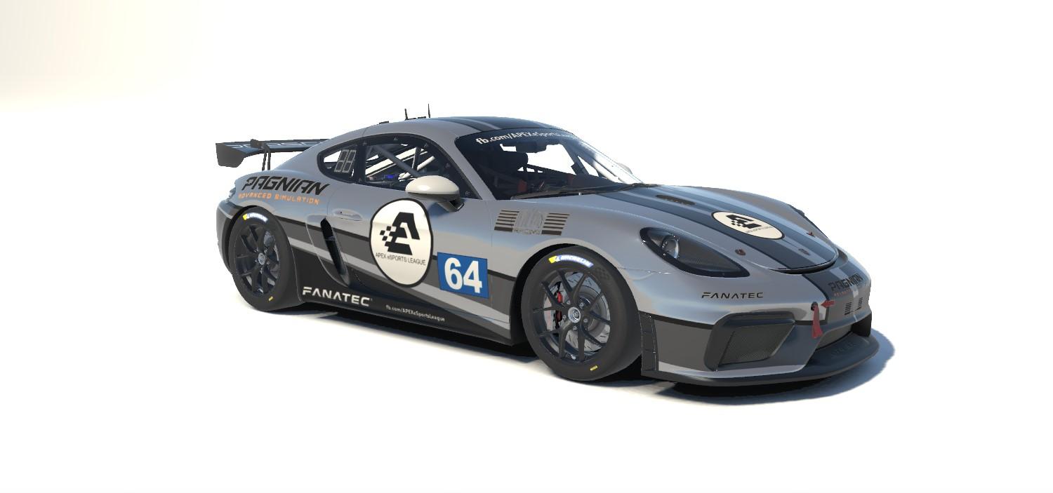 M Cochran - PASS2 Team APEX eSL Porsche 718 GT4 by Jason A Thomas - Trading Paints