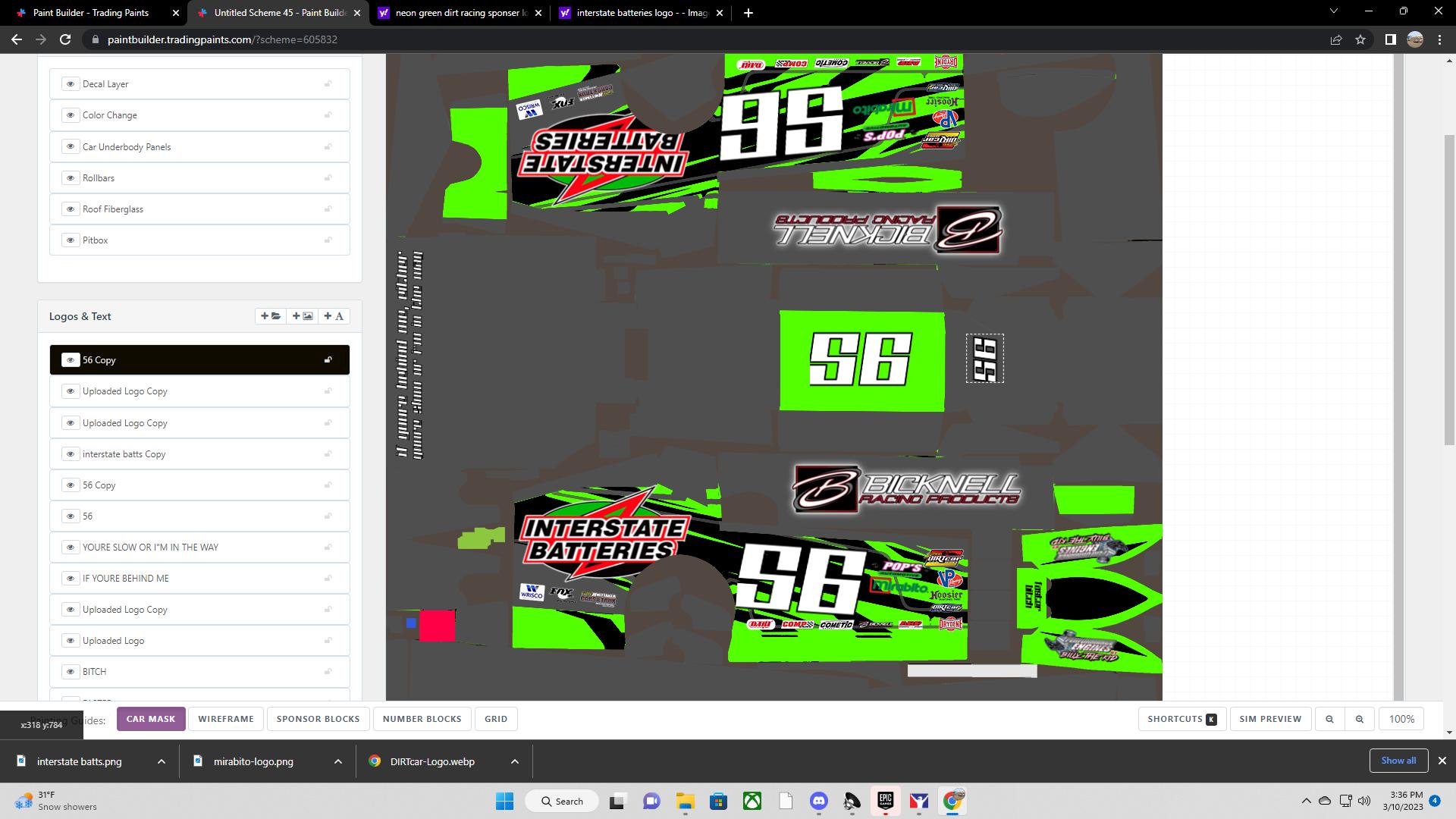 Devon Green #56 BBM by Devon Green - Trading Paints