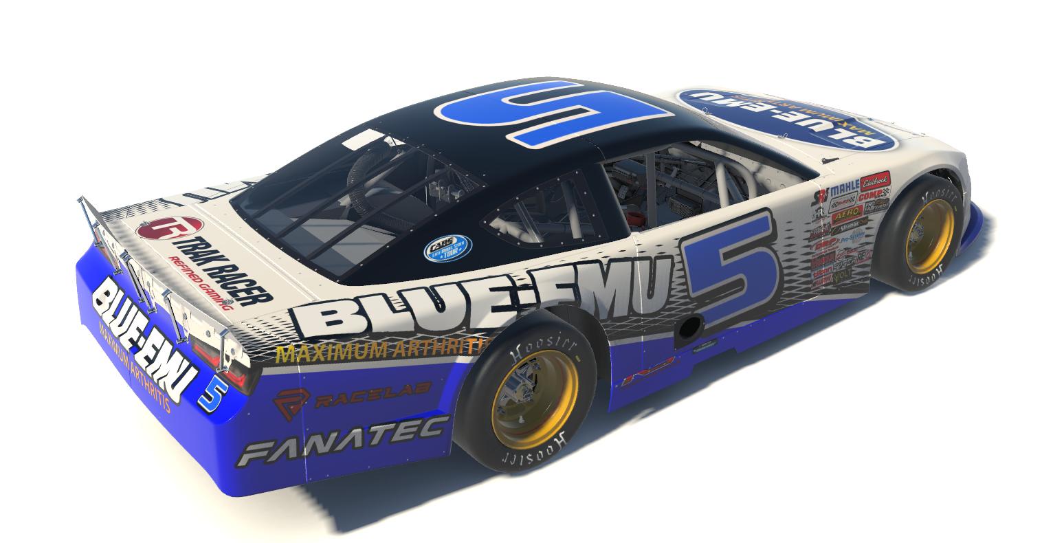 Late Model Stock blue emu no number TGA by Roger S. - Trading Paints