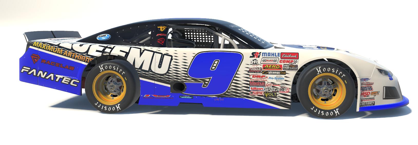 Late Model Stock blue emu 9 tga by Roger S. - Trading Paints