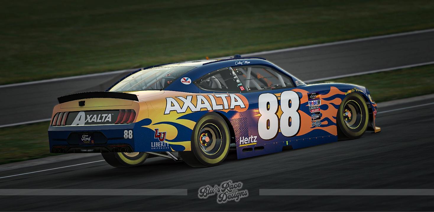 Axalta flames Xfinity Mustang (Sim Stamp) by Noah O. - Trading Paints
