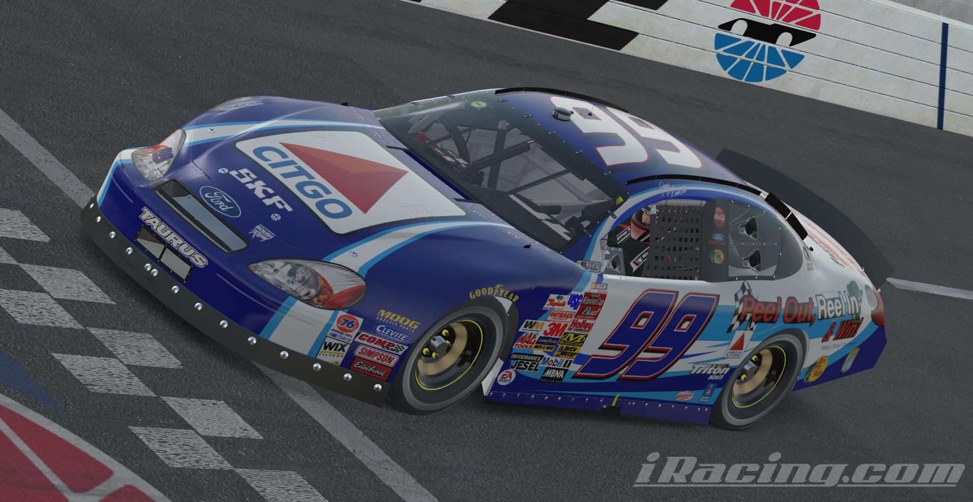 2003 #99 Jeff Burton- Citgo Peel Out, Reel In Coke 600 Scheme Sim Stamp ...
