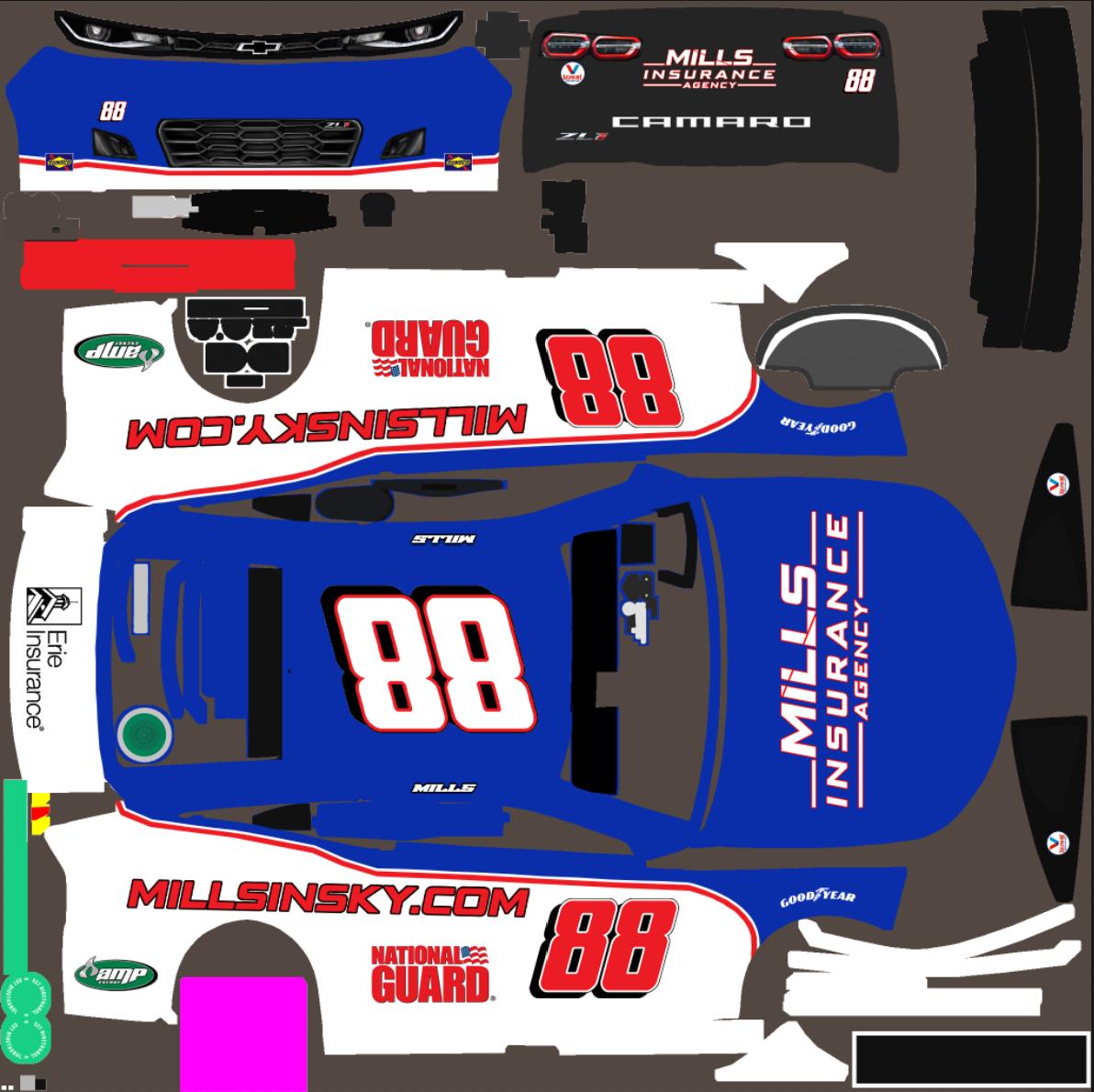 Nick Mills Dale JR Throwback by Cody XVII A. - Trading Paints