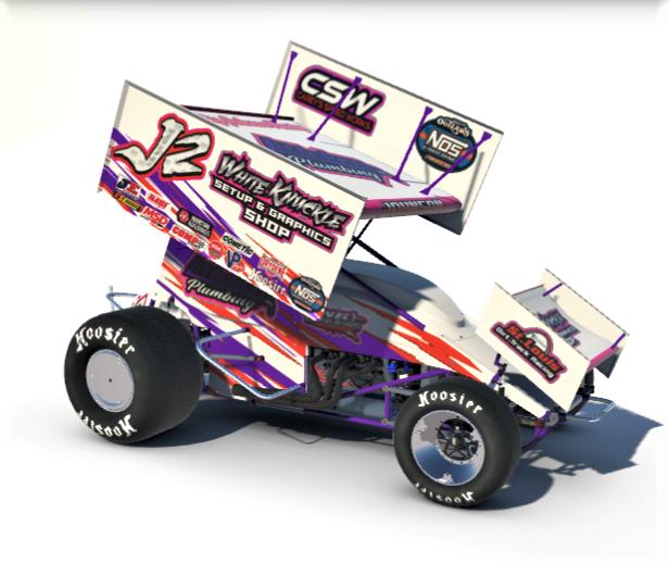 Logan Johnson Winged Sprint white by Wade B. - Trading Paints