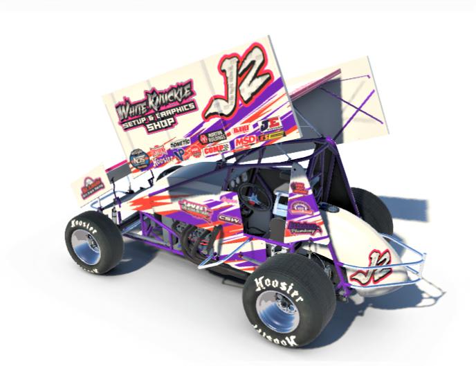 Logan Johnson Winged Sprint white by Wade B. - Trading Paints
