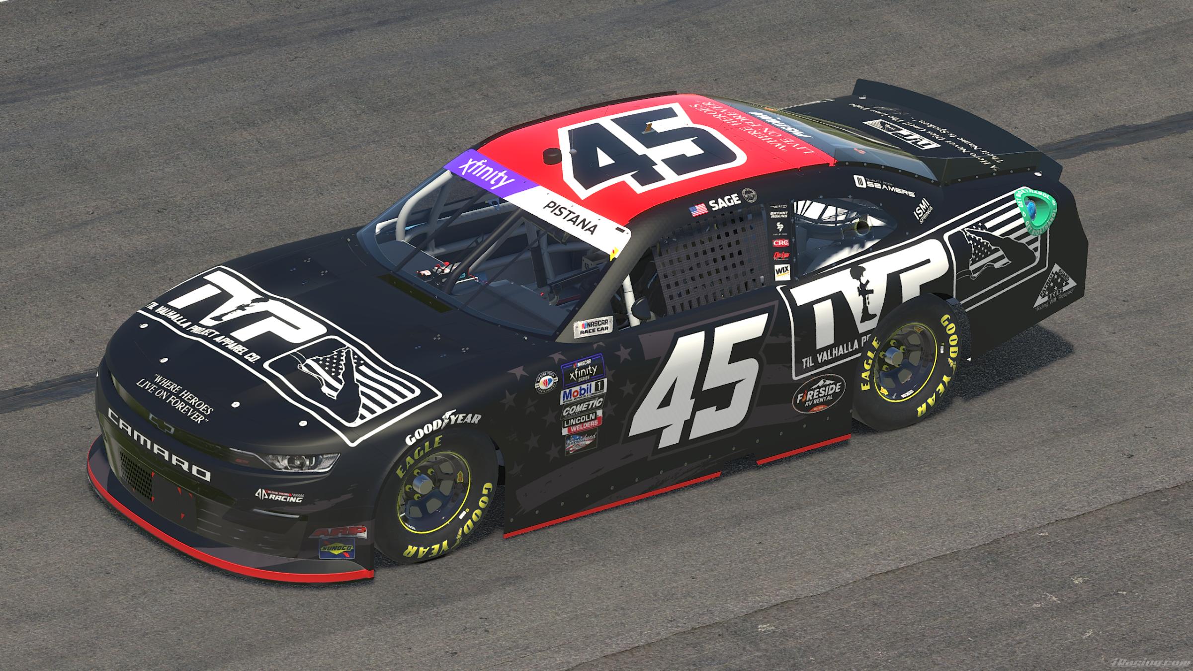 2023 Sage Karam #45 Til Valhalla Project by Ryan Pistana - Trading Paints