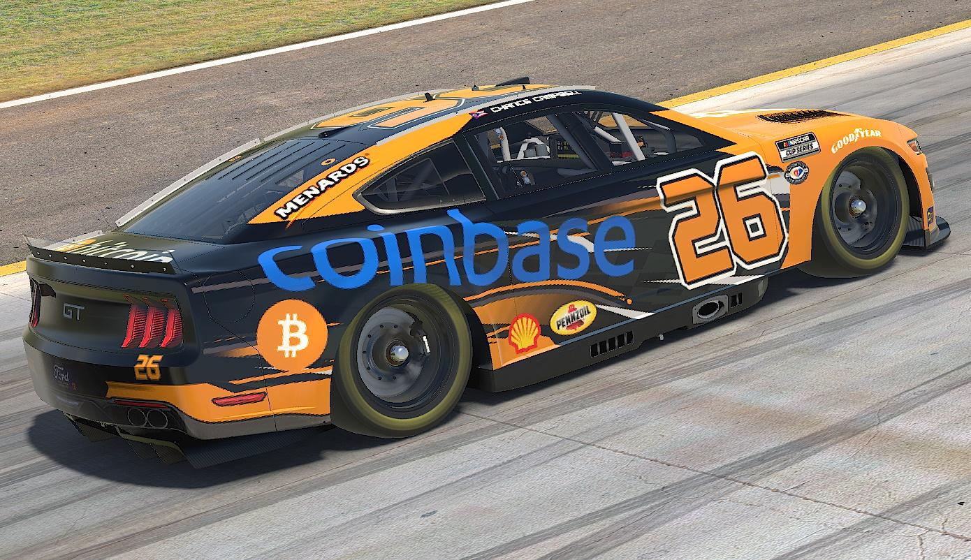 NASCAR NextGen Ford Mustang - Bitcoin Bitcar (Custom #26) by Chance ...