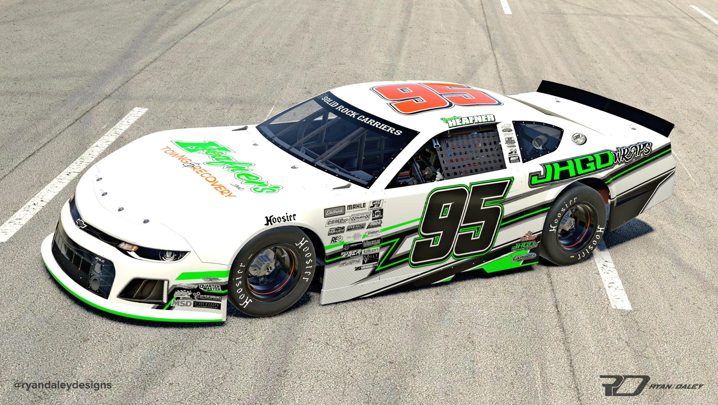 2023 #95 Jacob Heafner CARS Tour With Numbers by Ryan Daley - Trading ...