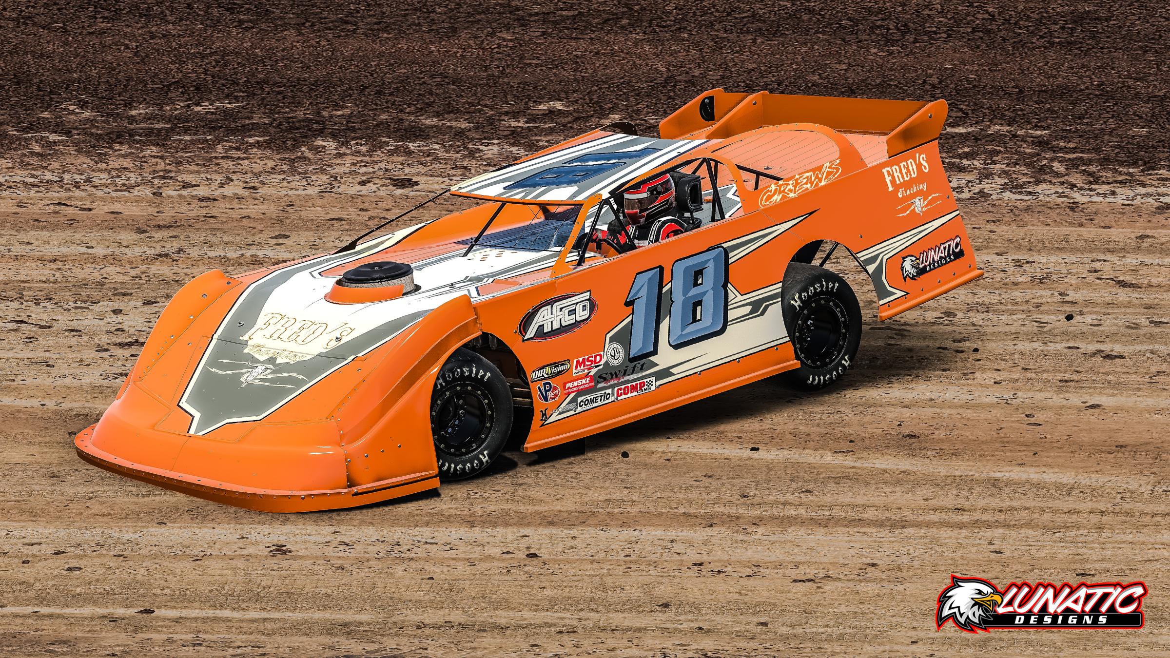 Ray Crews #18 Dirt Late Model by Keagan B. - Trading Paints