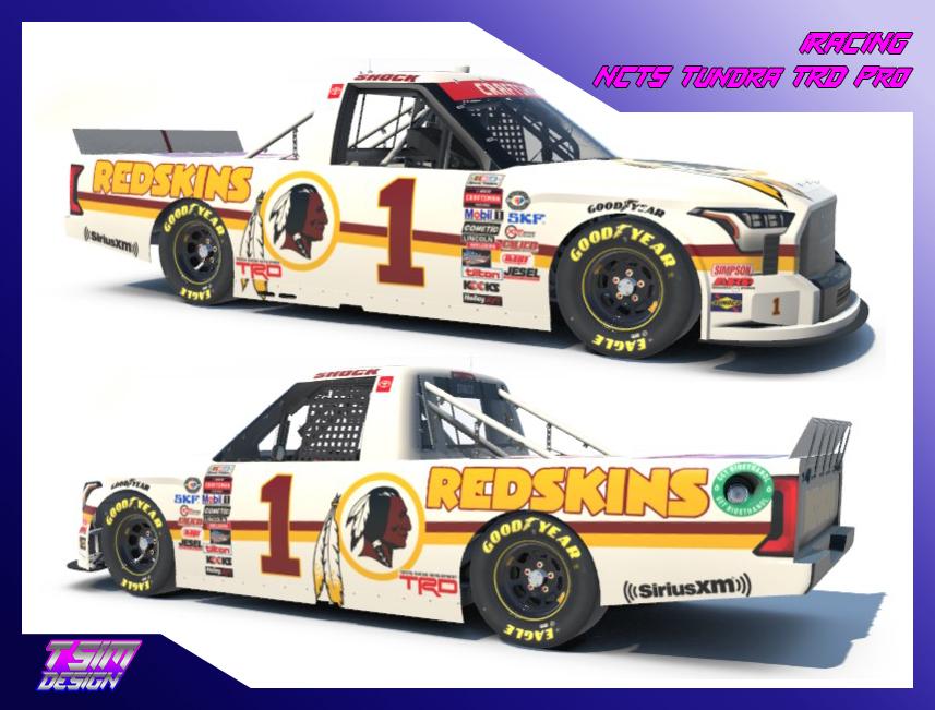 #1 Washington Redskins White Tomahawk Toyota Tundra TRD Pro by Zachary ...