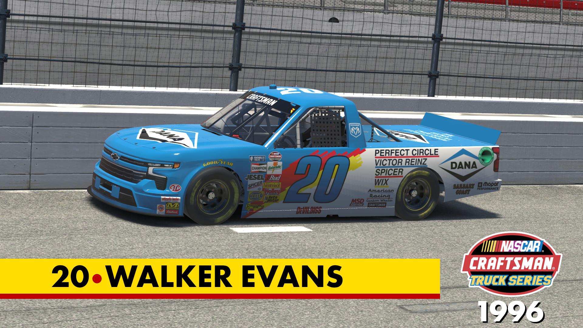 1996 Craftsman Truck Series | Walker Evans #20 by Corey Davis - Trading ...