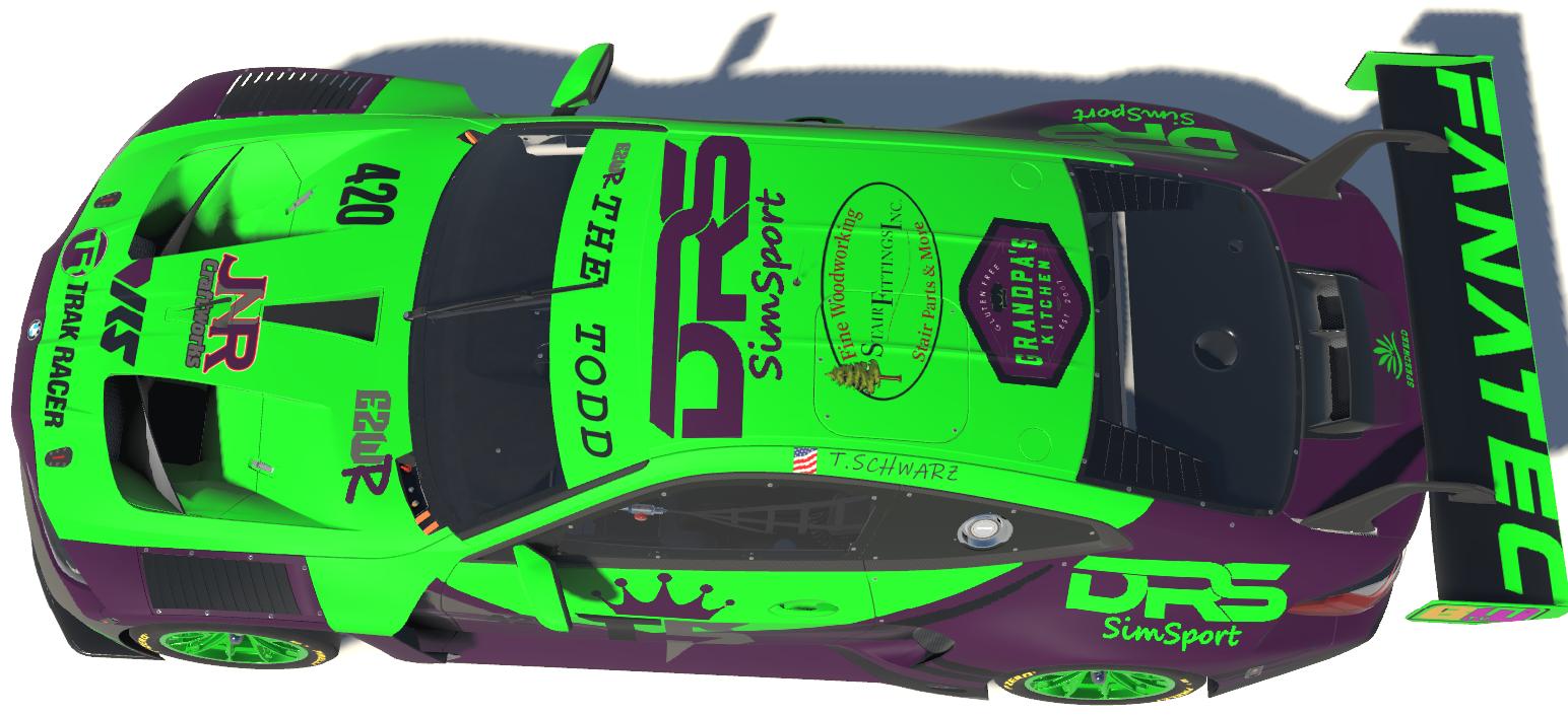 DRS Sim Sports Team Car BMW M4 GT3 by Todd Schwarz - Trading Paints