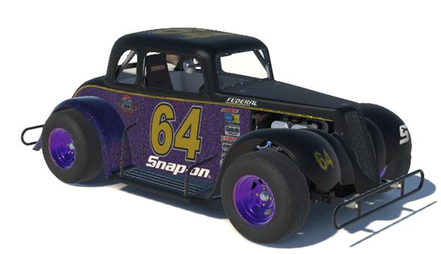 Purple and Gold Hoosier/Snap-On Legend by Dakota O. - Trading Paints