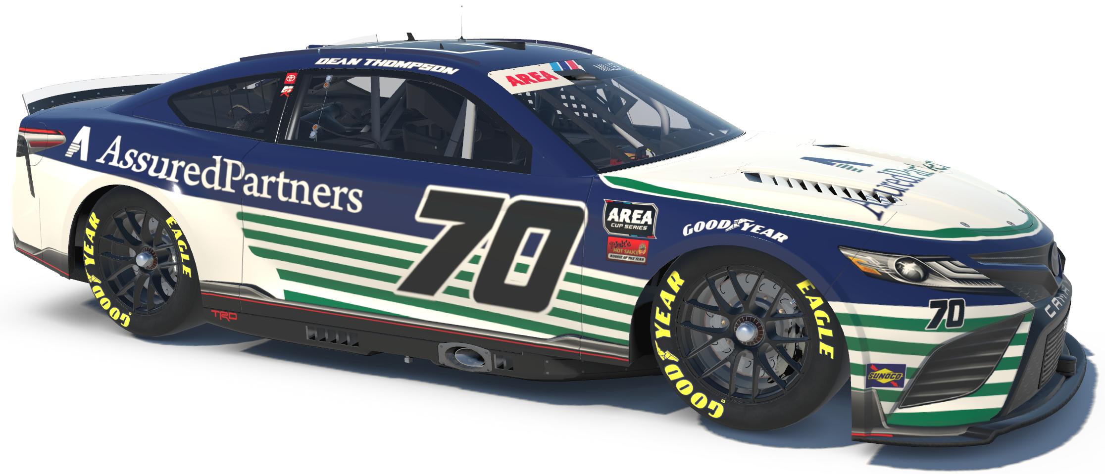 Dean Thompson #70 AREA Cup car by Dawson Miller2 - Trading Paints