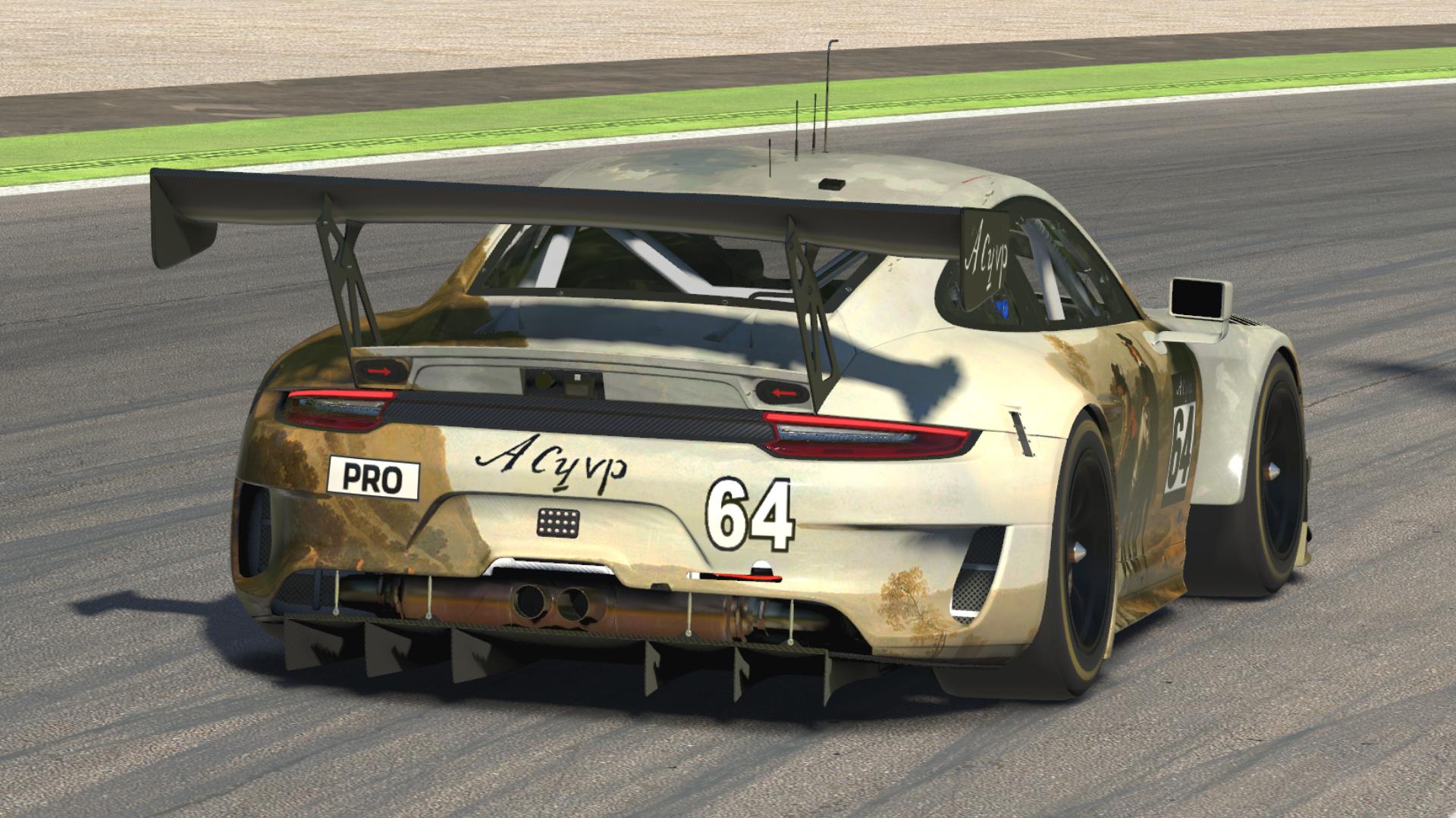 River Landscape with Riders Porsche 911 GT3 R by Jasper De Jong - Trading Paints