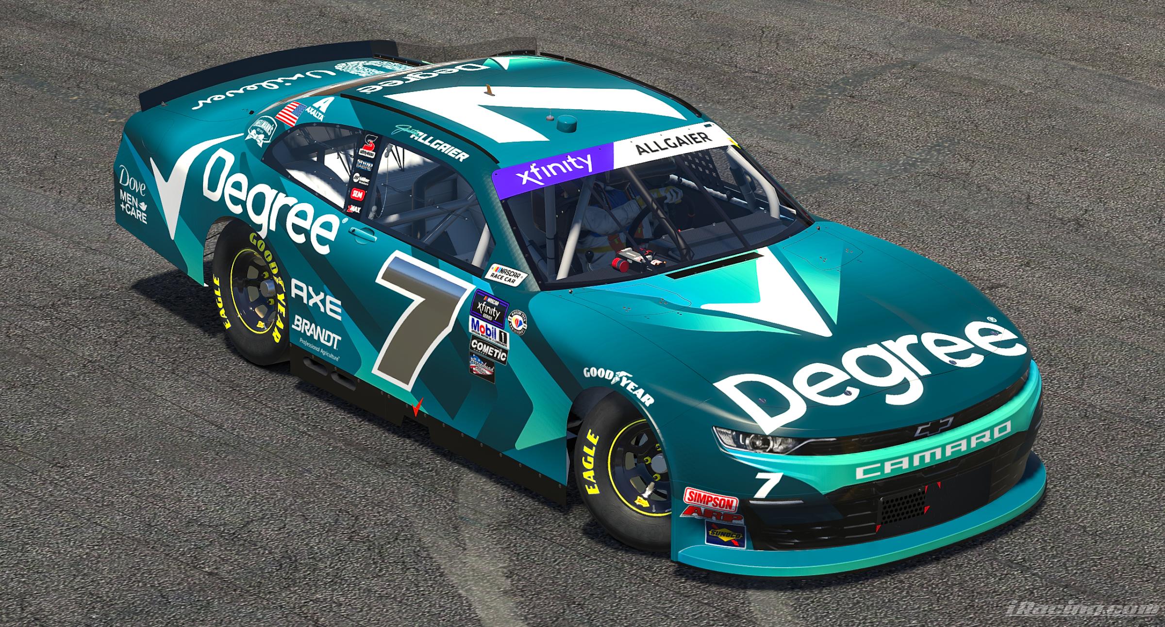 2023 Justin Allgaier Degree Camaro by Ryan A Williams - Trading Paints