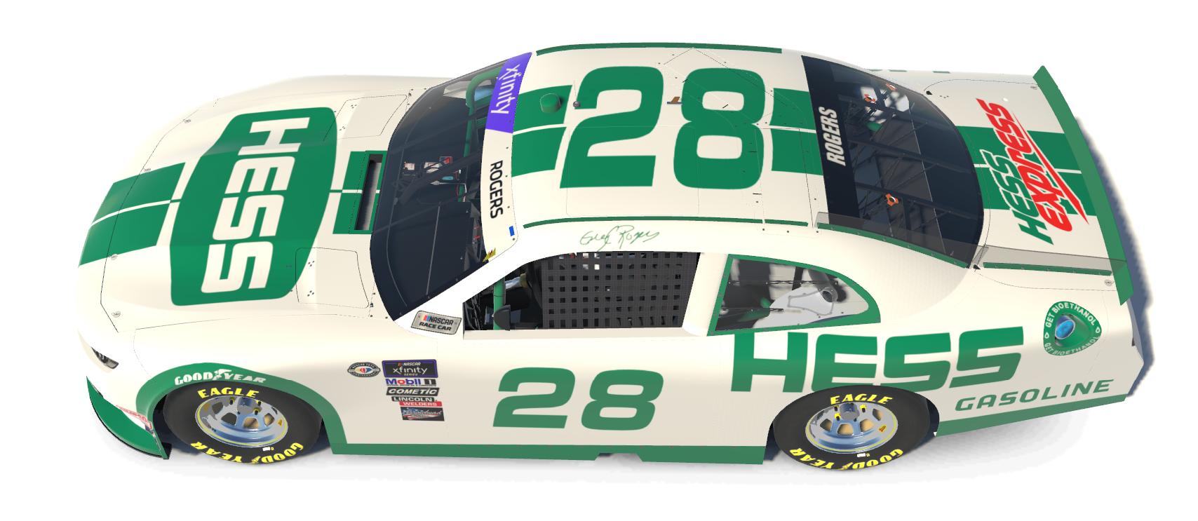 2023 Hess NASCAR Xfinity Camaro - White by Greg C Rogers - Trading Paints