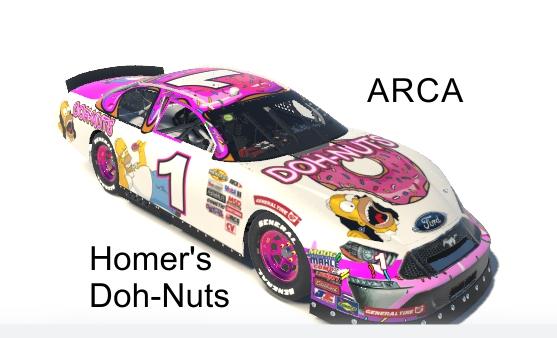 Homers Doh-Nuts ARCA Ford Mustang by Michael M. - Trading Paints