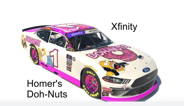 Homer Simpsons Doh-Nuts Xfinity Mustang by Michael M. - Trading Paints