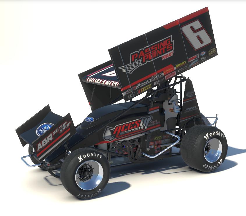 Scott Thomason CARBON FIBER Sprint Car #6 by Josh Whiteman - Trading Paints