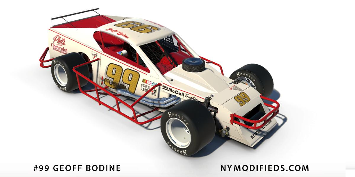 #99 Bodine White Tornado SK (NY Modifieds) OLD by Donald Fish Fischer ...
