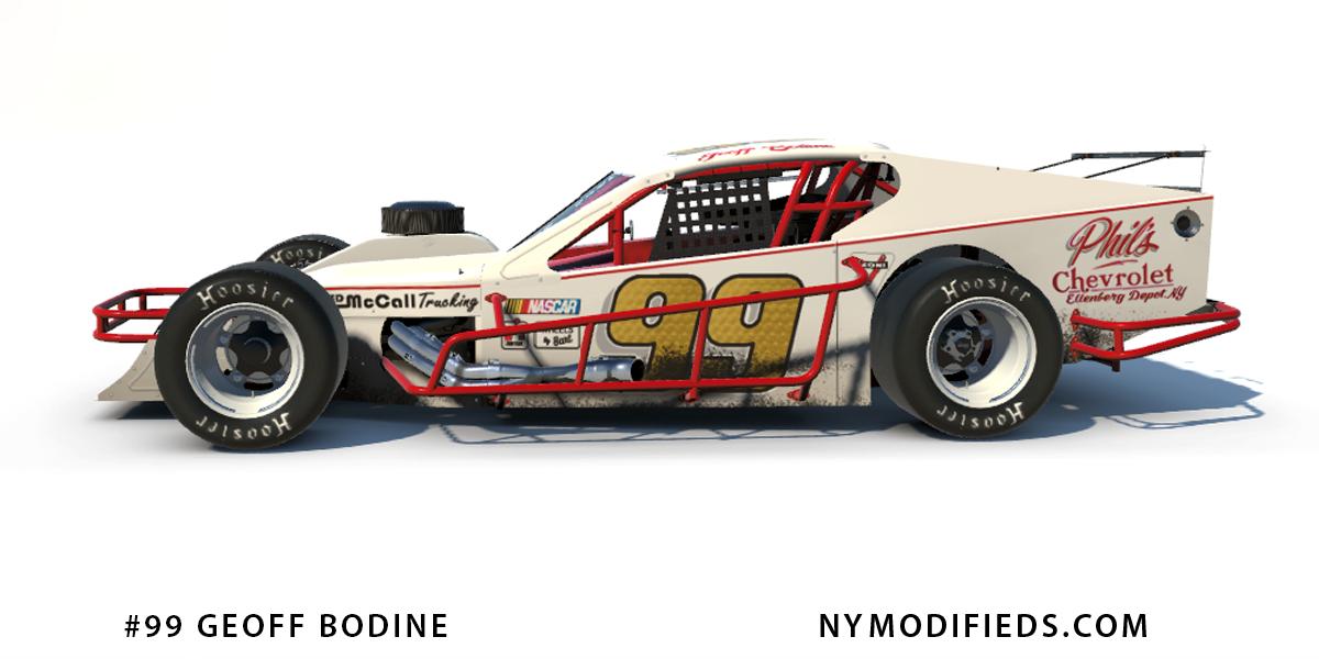 #99 Bodine White Tornado SK (NY Modifieds) OLD by Donald Fish Fischer ...
