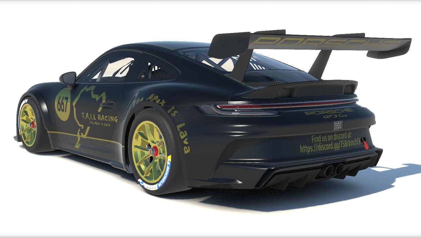 TAIL Racing - PCUP - Black-Carbon-Gold by Dave Hernandez - Trading Paints