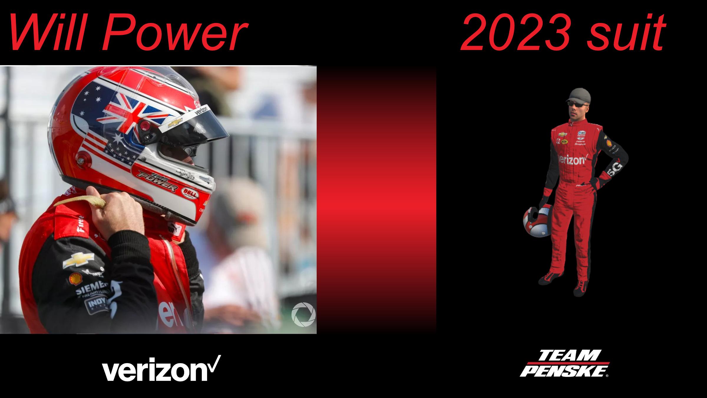 Will Power 2023 Verizon Suit by Steven Meehan - Trading Paints