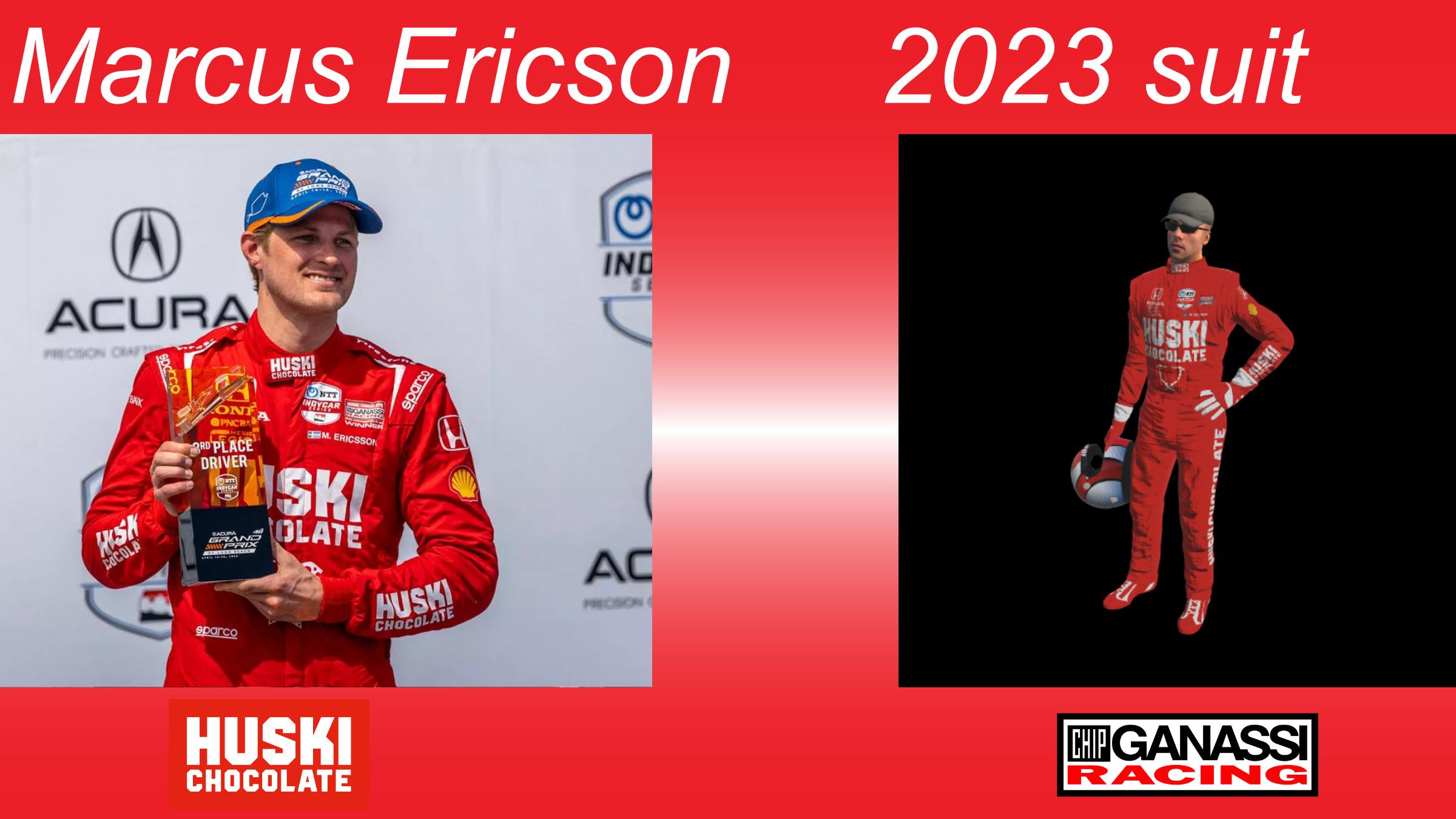 Marcus Ericsson 2023 Huski Chocolate Suit by Steven Meehan - Trading Paints