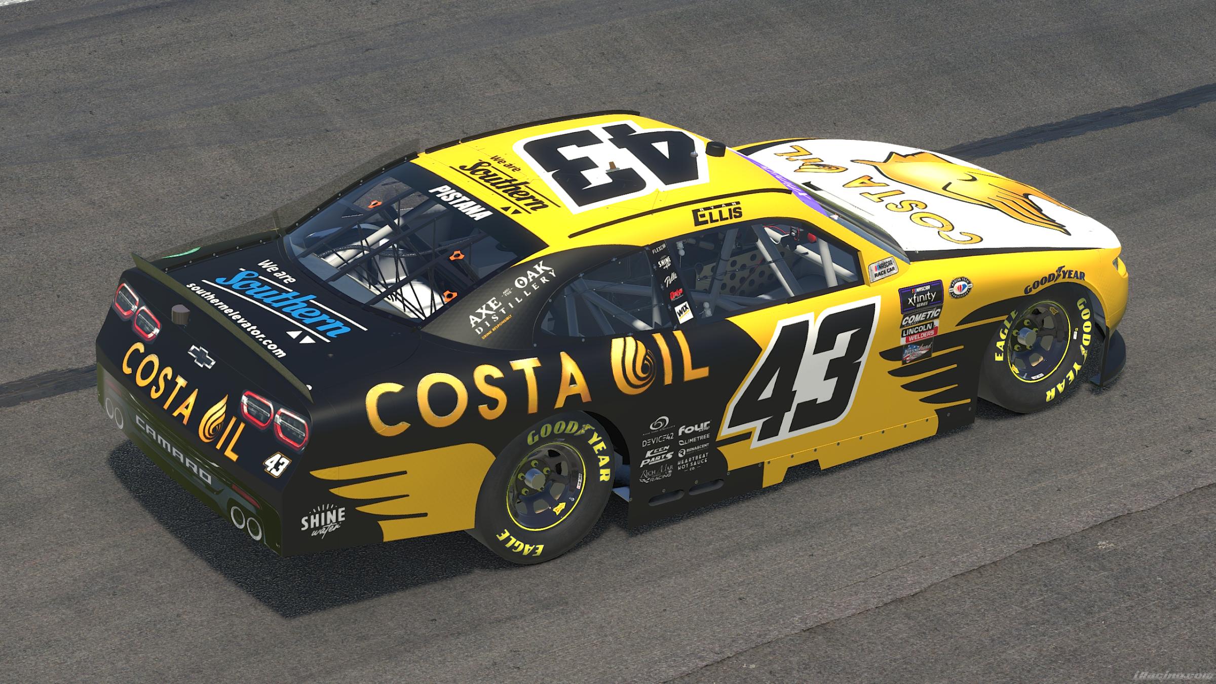 2023 Ryan Ellis #43 Costa Oil by Ryan Pistana - Trading Paints