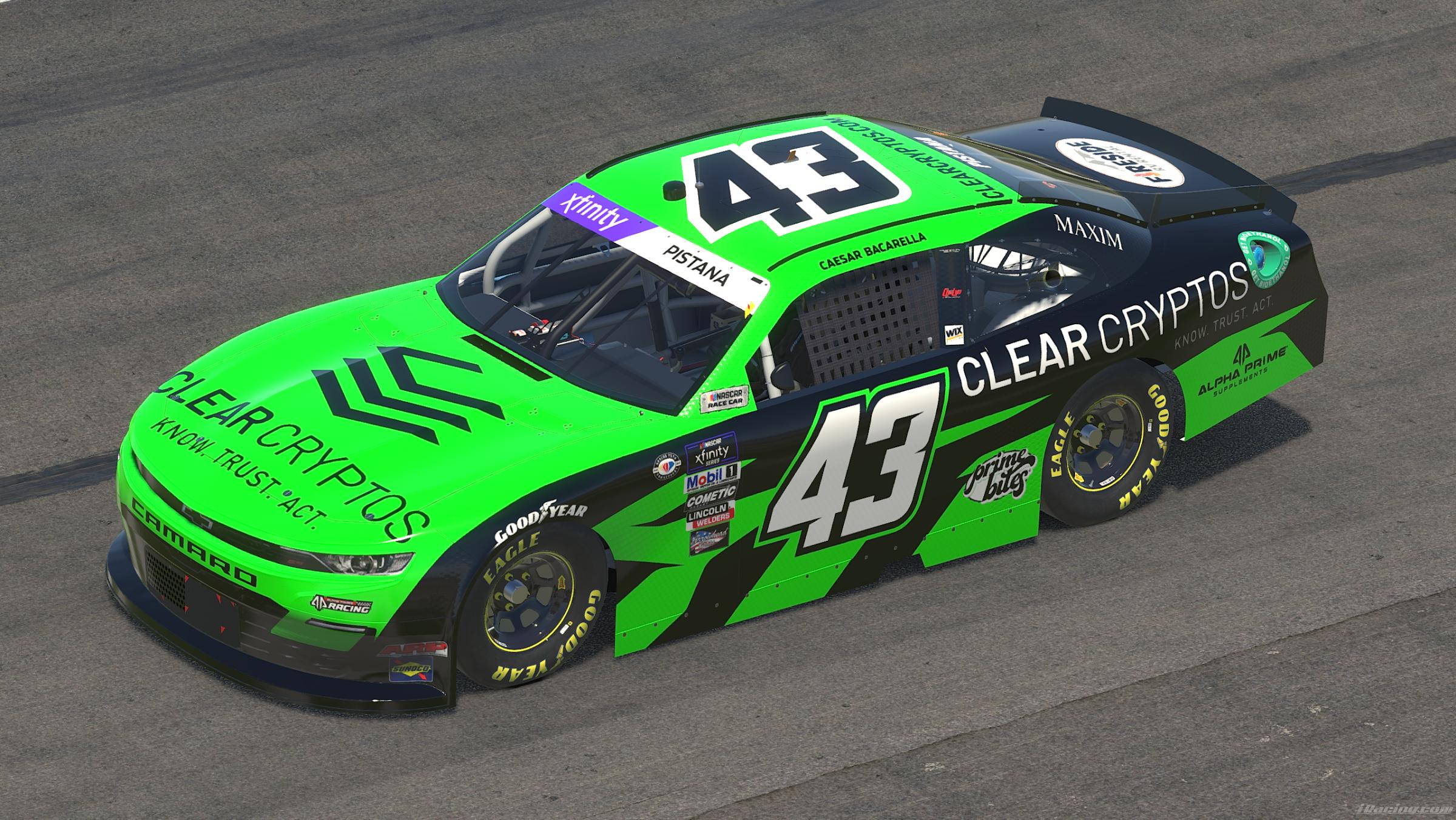 2023 Caesar Bacarella #43 Clear Cryptos by Ryan Pistana - Trading Paints