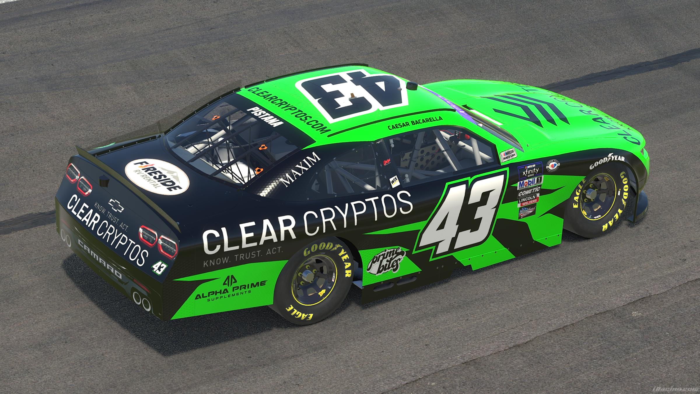 2023 Caesar Bacarella #43 Clear Cryptos by Ryan Pistana - Trading Paints