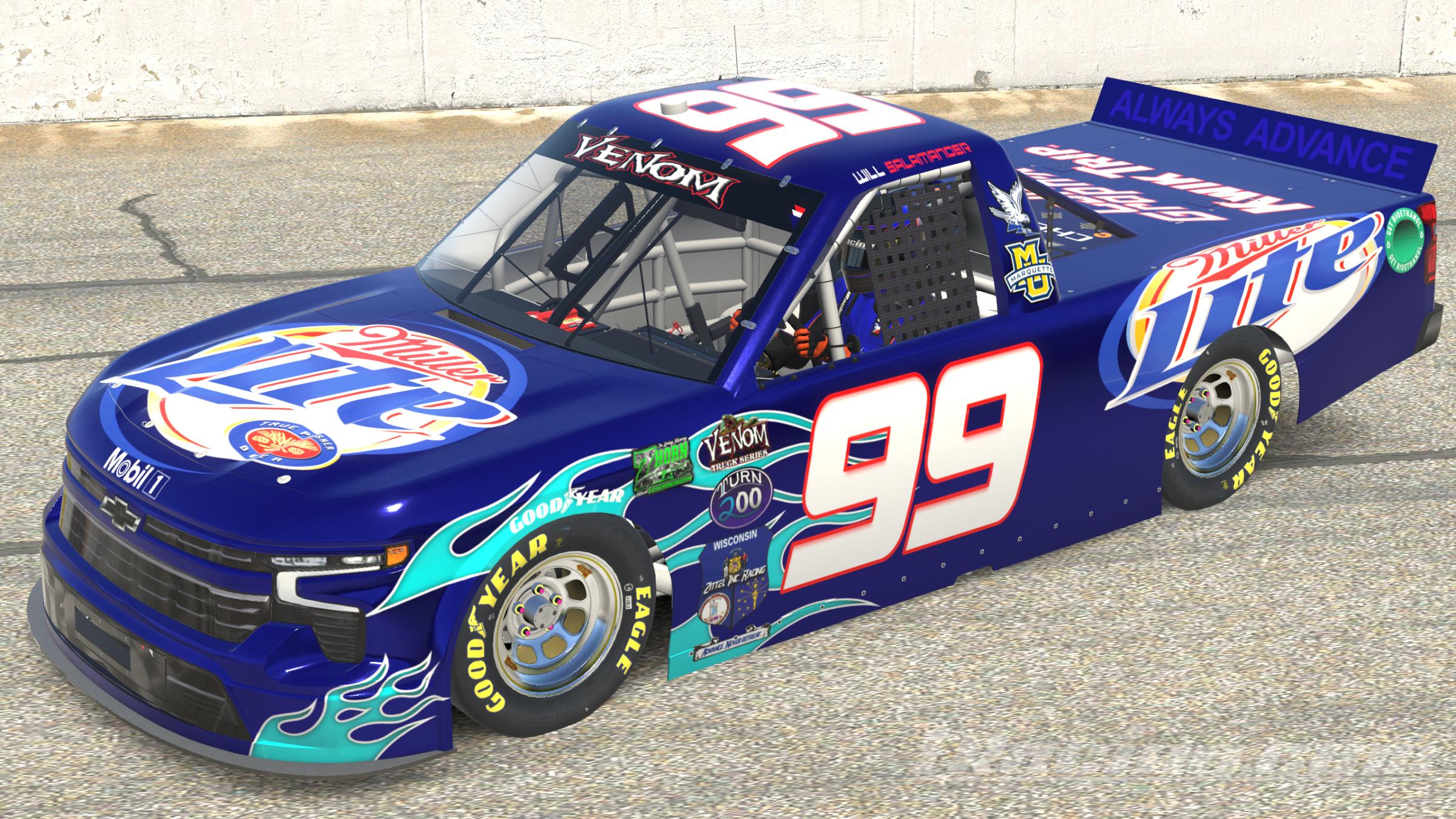 Miller Lite Venom Season 6 Silverado Custom #99 by Corey Rutherford ...