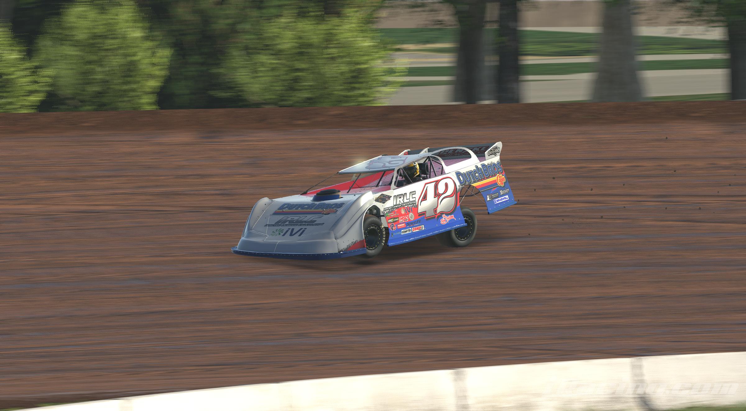 Thad Failor #42 Dutch Bros Coffee Dirt Late Model by Jon Gutekunst - Trading Paints