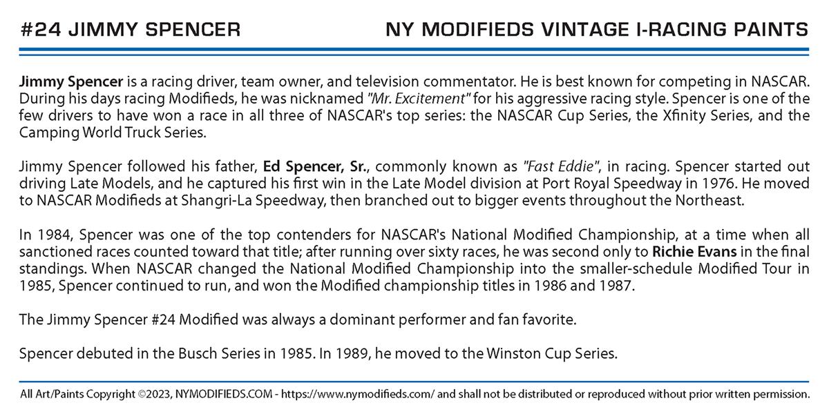 #24 Spencer SK Mod by Donald Fish Fischer - Trading Paints