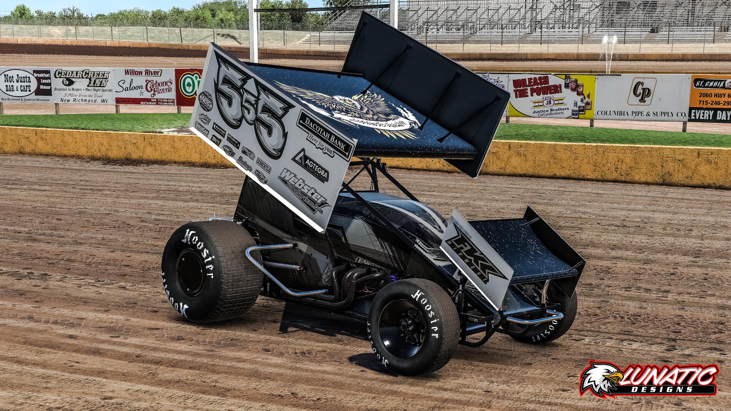 Keagan Brown #555 Lunatic Racing Dirt Sprint by Keagan B. - Trading Paints