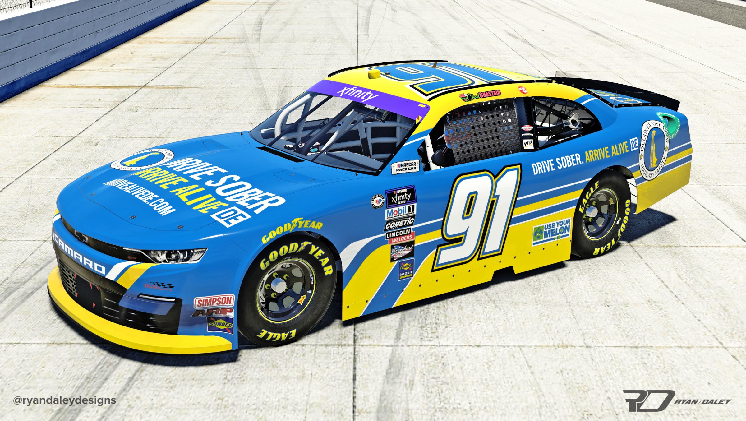 Official 2023 #91 Chad Chastain Drive Sober Deleware No Numbers by Ryan ...