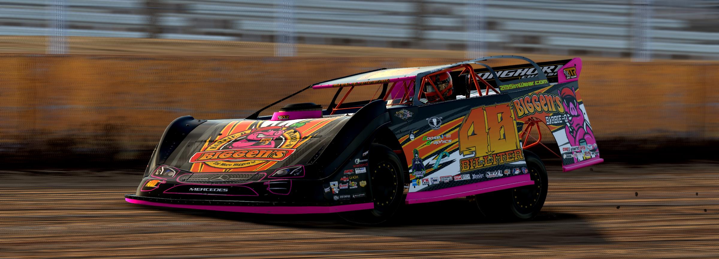 #35F Biggens Barbie-Q dirt late model by Wes F. - Trading Paints