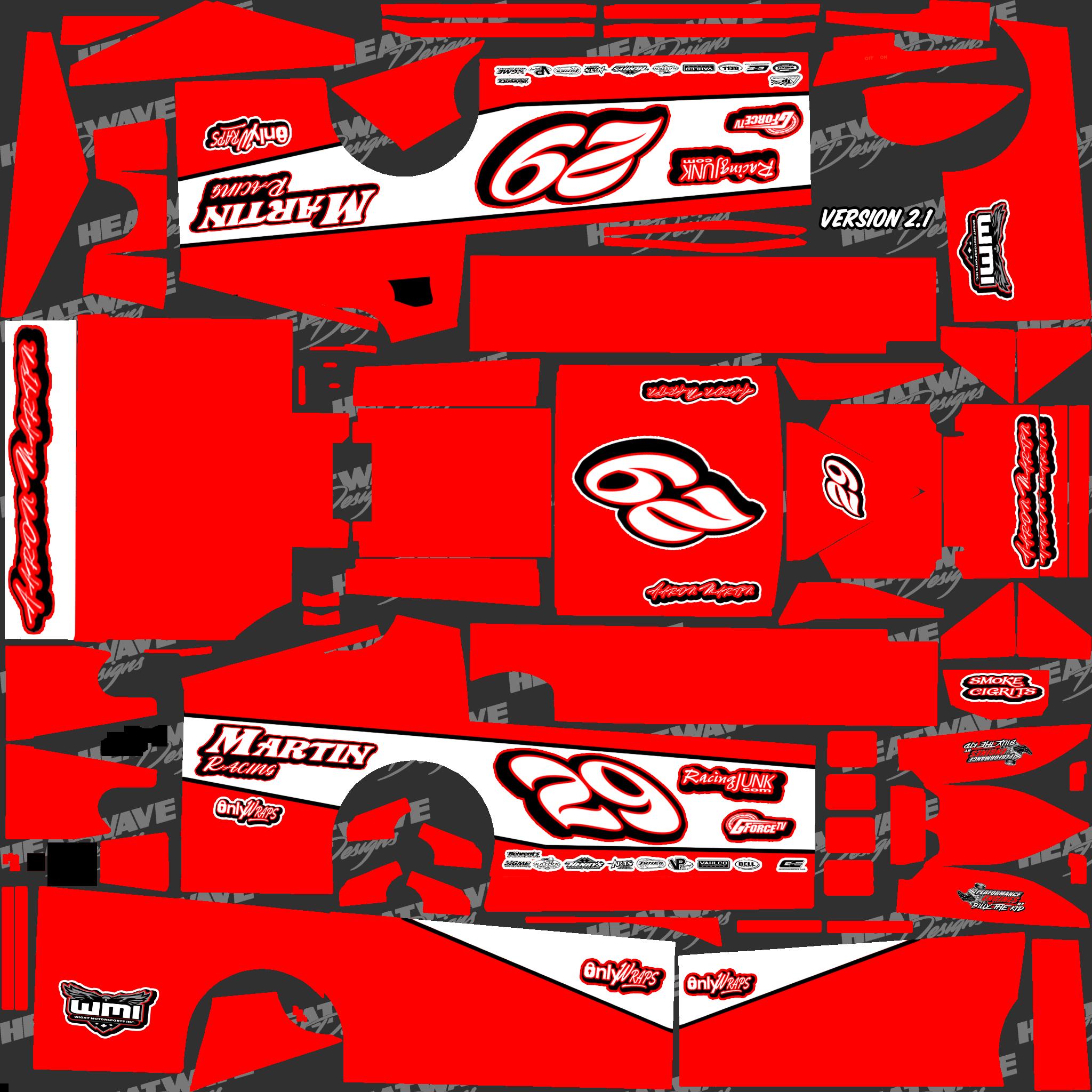 Dirt Big Block Modified Aaron Martin #29 BBM by Jake Brissette - Trading Paints