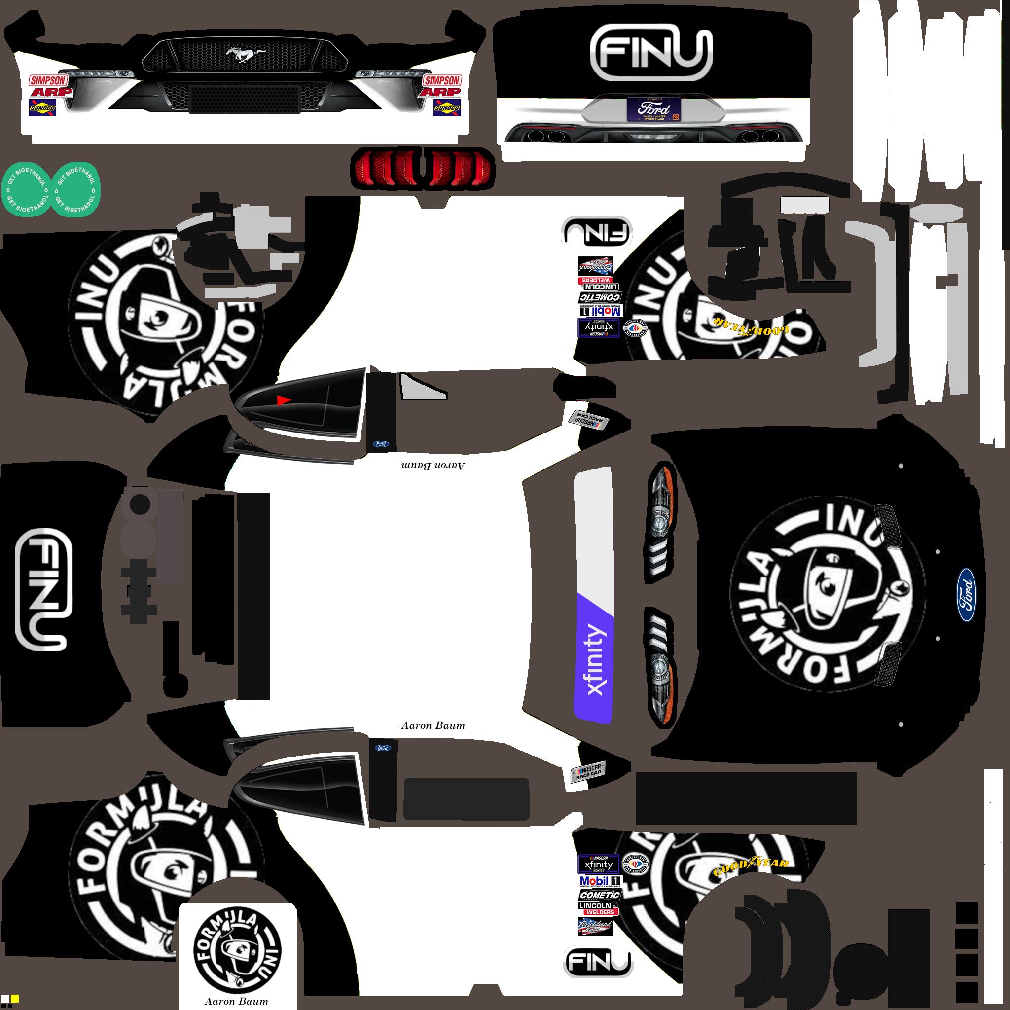 Ford Mustang Class B 2019 Aaron Baum FINU Car 2 2nd try by Dalton Vaughn - Trading Paints