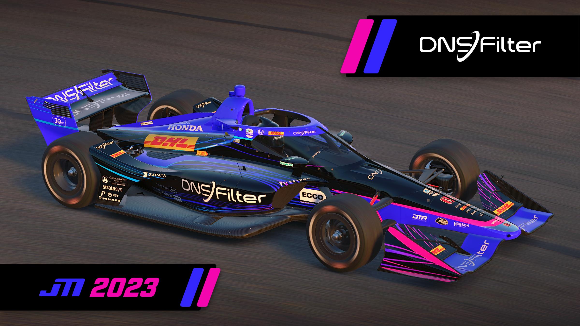 2023 Romain Grosjean DNSFilter Dallara IR18 by Jeff McKeand - Trading ...