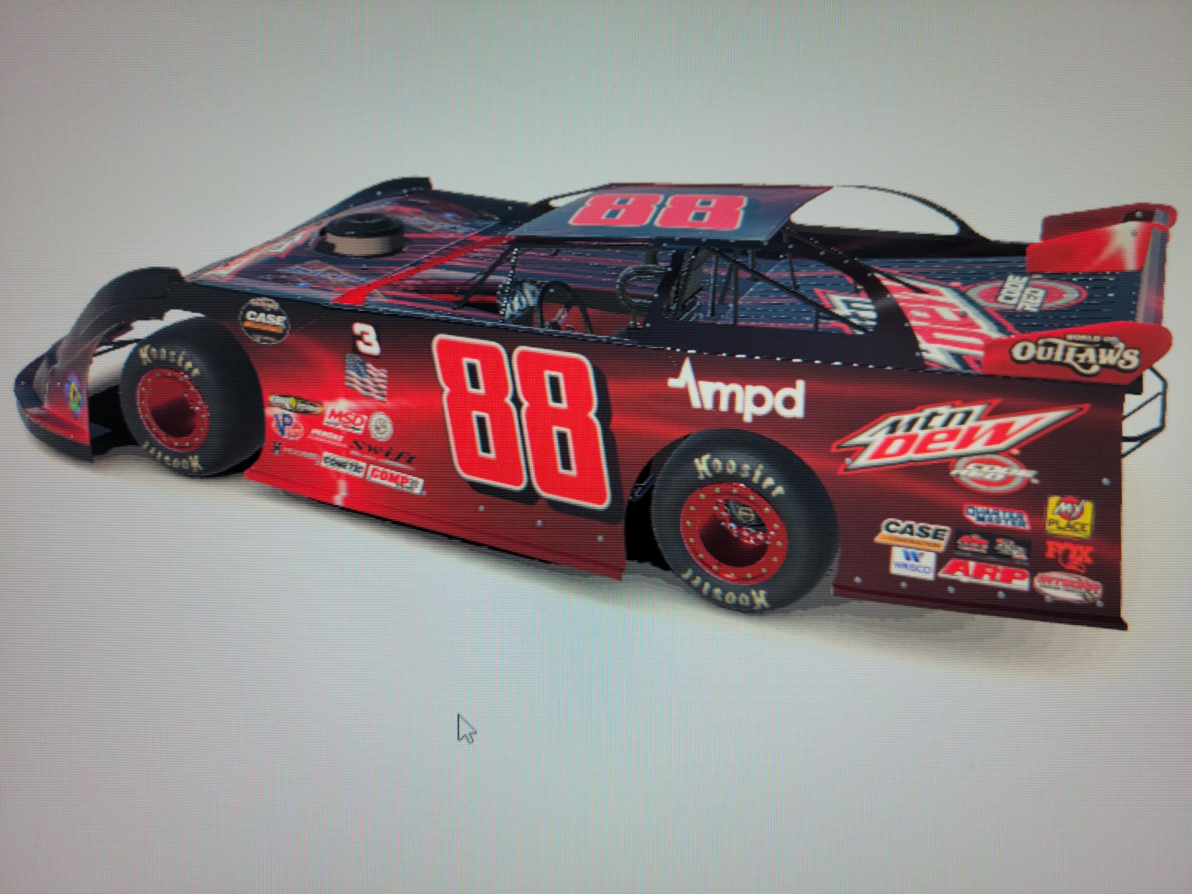 DALE JR. CODE RED DIRT LATE MODEL by Heath Jobe - Trading Paints
