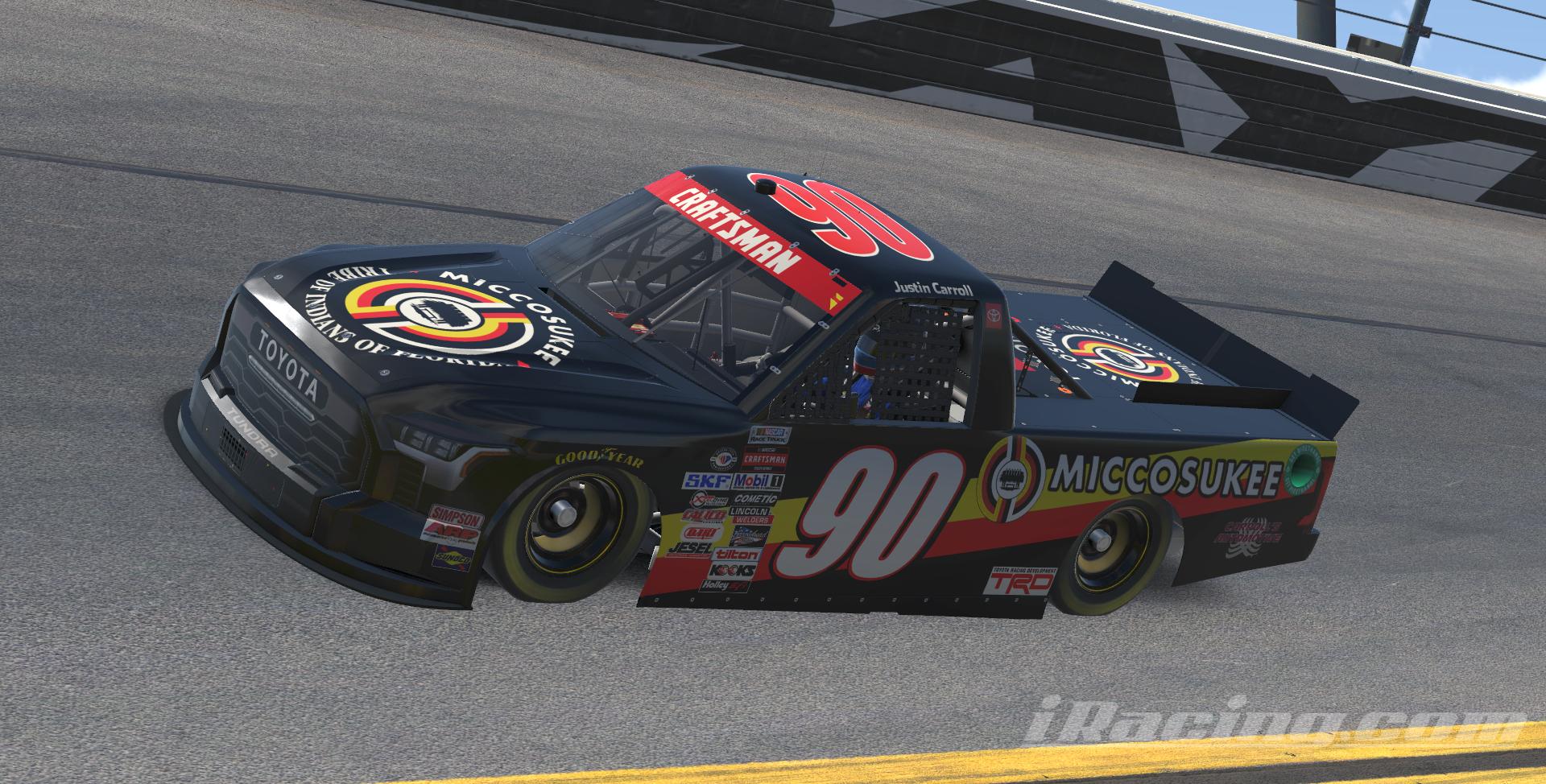 #90 Justin Carroll 2023 Throwback Concept by Martin Roberg - Trading Paints