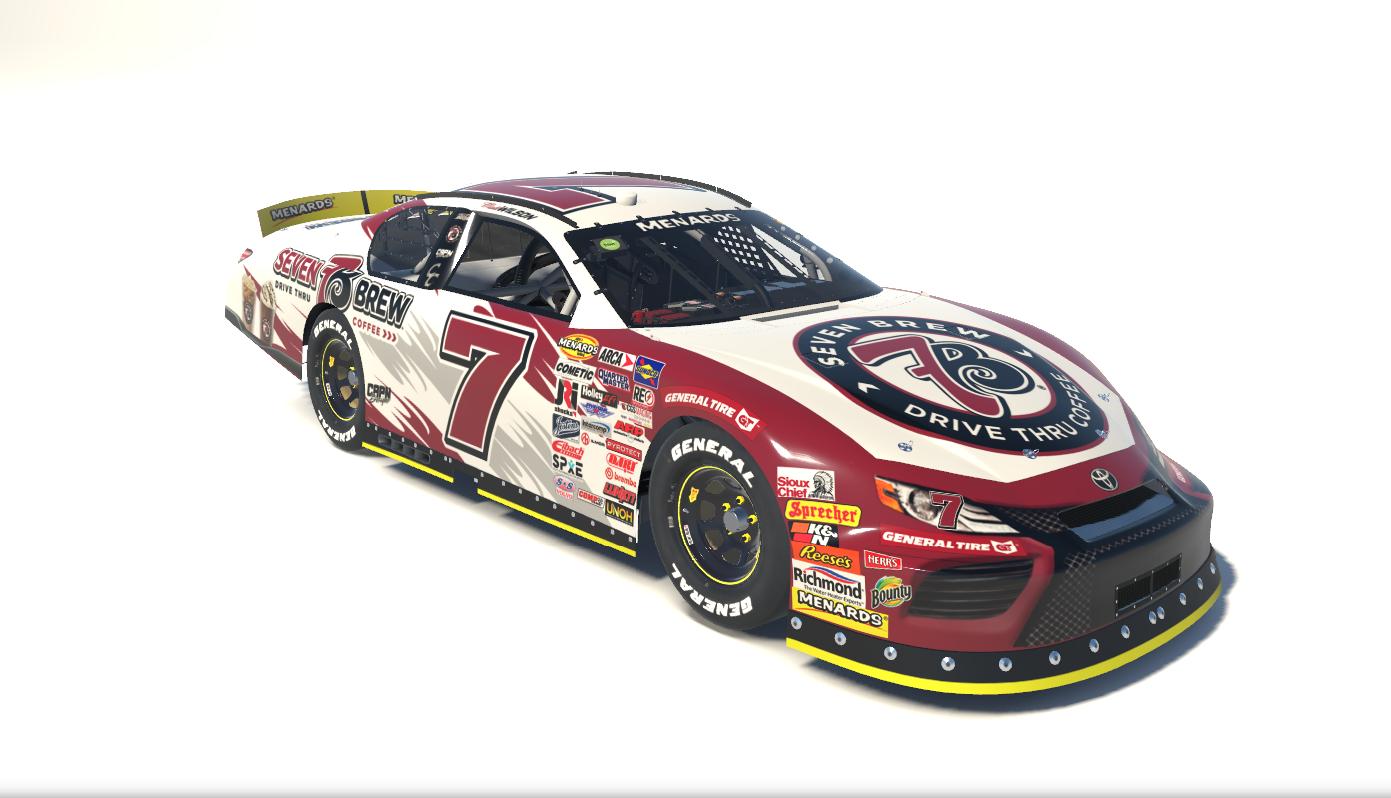 Matt Wilson #7 7 Brew CCM Racing Camry ARCA Gen 4 by Landon Rock ...