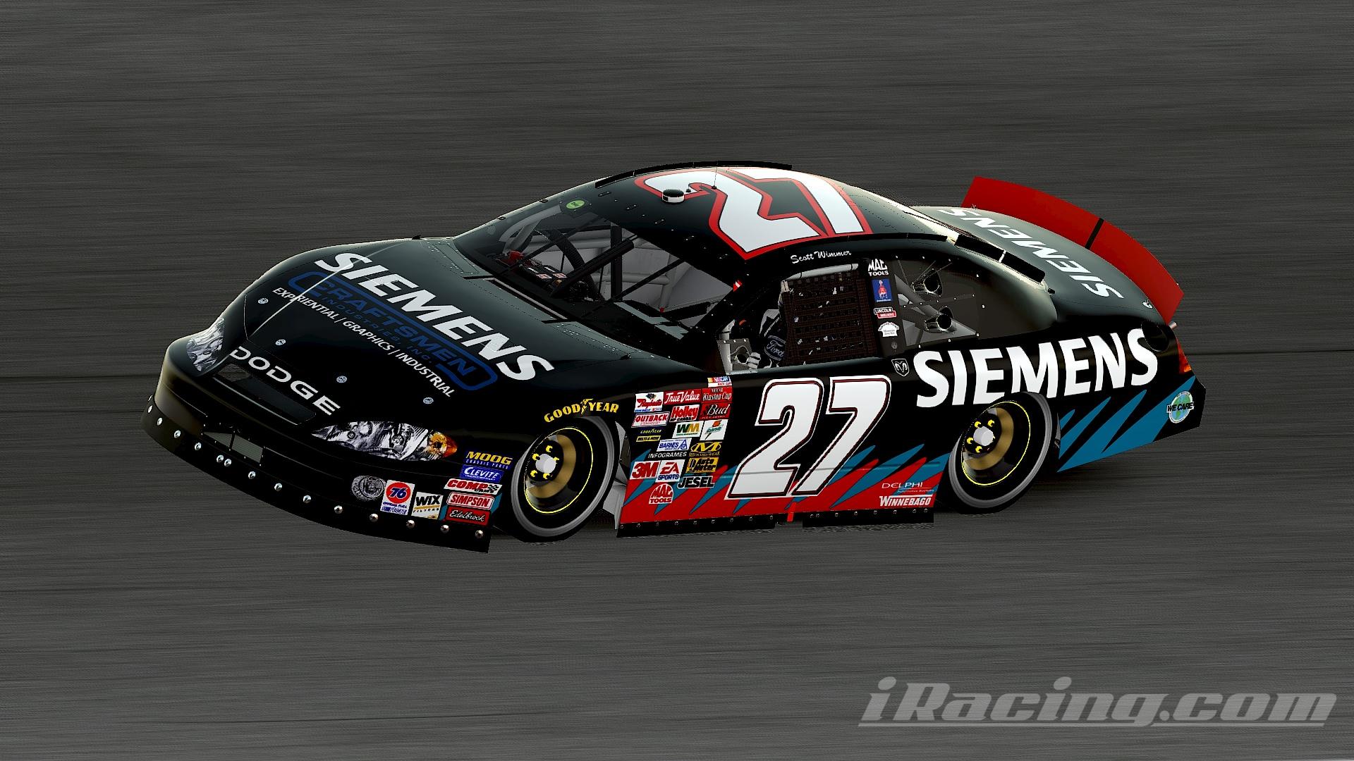 #27 Scott Wimmer 2002 Siemens Dodge Intrepid Sim Stamped Number by ...