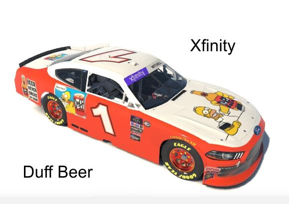 Duff Beer Xfinity Ford Mustang by Michael M. - Trading Paints